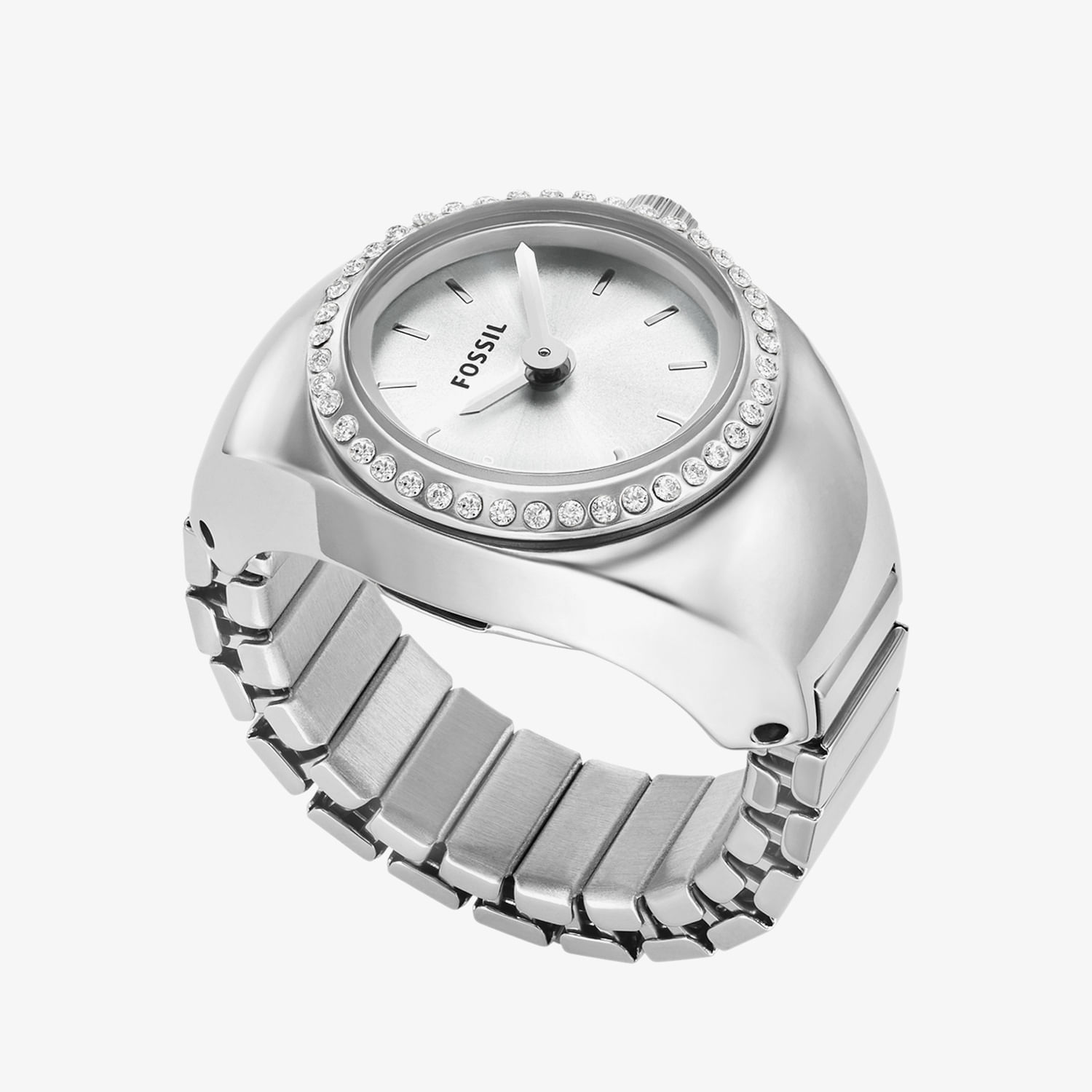 Relógio de Dedo Fossil em Aço Prateado e Cristais ES5321 | MONTE CARLO